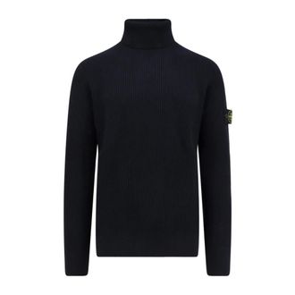 Stone Island Blauer Rollkragenpullover mit langen &Auml;rmeln - - Knitwear - Herren - Blau - S