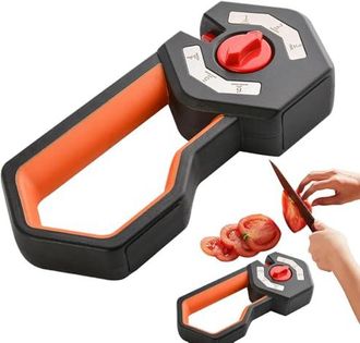 Generico Glissière de coupeur réglable, aiguiseur de cutter à 6 étapes - Buffet de pointe à 6 stations | Poignée sans glissement, accessoires de cuisine profes