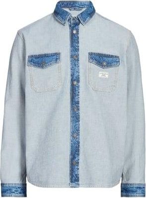 Guess Baumwoll -Denim -Hemd gemischt - blau
