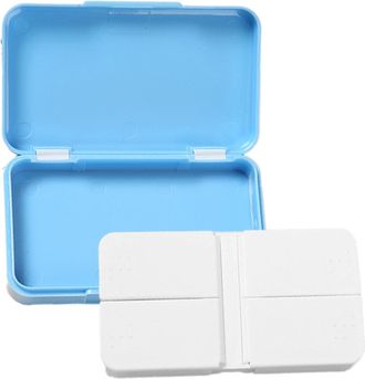 Generic Pillenetui, Kleine Pillendose - Pers&ouml;nlicher Pillen-Organizer Mit 4 F&auml;chern, Feuchtigkeitsbest&auml;ndige Erg&auml;nzungsbox | T&auml;glicher Tragbarer Medikamentenh