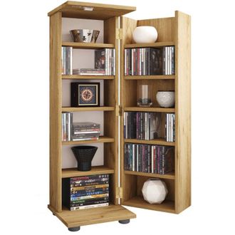 VCM Etag&egrave;re cd/dvd m&eacute;dia Engalo h. 93 x l. 31 x p. 31 cm Jardin d&eacute;tanch&eacute;it&eacute;