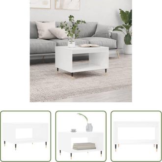 vidaXL Wohnzimmerbeistelltisch - Couchtisch Wei&szlig; 60x50x40 cm Holzwerkstoff