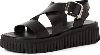 Tamaris Femme Damen 1-28705-44 Sandale cale, Noir, 38 EU