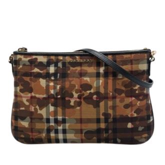 Burberry Sac bandouli&egrave;re en toile enduite Pre-owned - Femme - Pre-owned - Brun - Taille: ONE Size