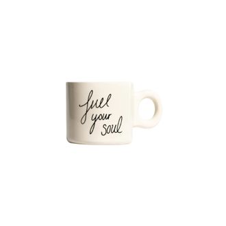 Senzou Keramik Tasse mit Affirmation Fuel your soul - Minimalistische Tasse f&uuml;r Kaffee & Tee | Hochwertig & Stilvoll