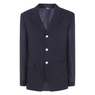 Comme Des Gar&ccedil;ons Klassischer Polyester-Georgette-Blazer - - Jackets - Damen - Blau - M