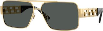 Versace Homme, Accessoires, Jaune, Taille: 61 MM Ve2290 Lunettes de soleil