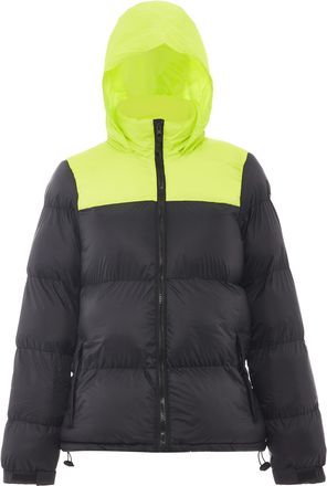 Mymo Wattierte Steppjacke Damen Schwarz Saure Limette