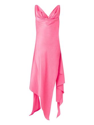 Roberto Cavalli robe en soie à coupe mi-longue - Rose