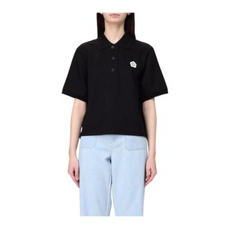 Kenzo Wei&szlig;e Baumwoll-Polohemd - - Tops - Damen - Schwarzk - XS