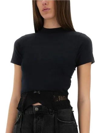 Balenciaga Stretch Cotton T-Shirt - Black