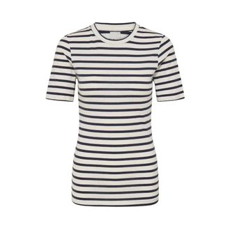 Ichi Ichi, Femme, Tops, Multicolore, Taille: 42 FR T-shirt Ray&eacute; en Coton