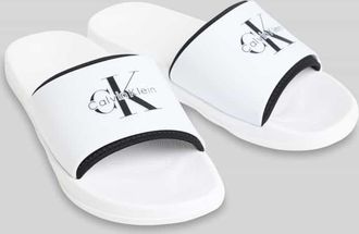 Calvin Klein Badeschuhe mit Logo Print