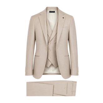 Luigi Bianchi Mantova Einreiher-Anz&uuml;ge - - Suits - Herren - Beige - XL