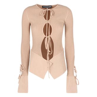 ADĀMO Andrea Adamo Damen, Oberteile, Beige, SGr&ouml;&szlig;e