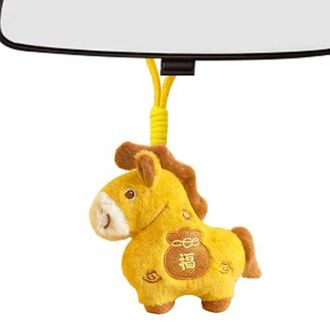 Generico Peluche cheval, pendentif porte bonheur | porte-cl&eacute;s en peluche - pour sac &agrave; dos, sac, anniversaire, No&euml;l, Nouvel An chinois, cadeaux de f&ecirc;te, Poney c