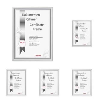 Hama Bilderrahmen Swing, 21x29,7cm (ideal f&uuml;r Urkunden und Dokumente in DIN A4, moderner Kunststoffrahmen, f&uuml;r Hochformat, f&uuml;r Querformat, zum Hinstellen/H