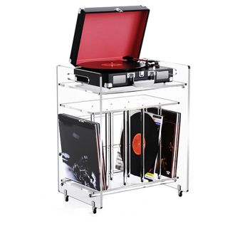 Generic Audio-Komponenten Stereo-Audio-Medienschrank HiFi Rack, Entertainment-Center Schallplattenständer, für Verstärker Plattenspieler Stereo-Receiver(35 * 