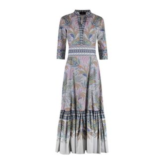 Etro Maxikleid mit Paisley-Print und Stufenrock - - Dresses - Damen - Mehrfarbig - S