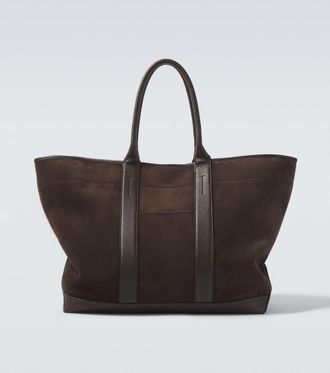 Tom Ford Tote Bag aus Veloursleder und Leder