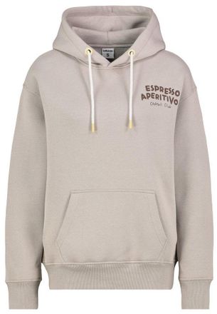 Sublevel Hoodie mit Margarita OClock Aufdruck, f&uuml;r Damen Baumwolle Normal Fit Kapuze bedruckt w&auml;rmend Tunnelzug