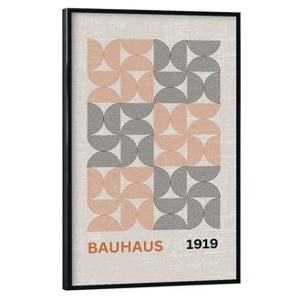 artboxONE Poster mit schwarzem Rahmen 75x50 cm Abstrakt Bauhaus-Bögen - Bild Bauhaus archiv Bauhaus Bauhaus archiv