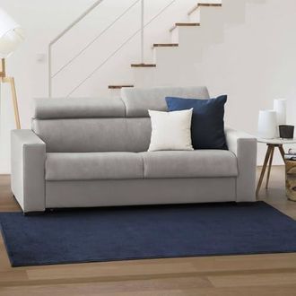 Dmora Talamo Italia - Canap&eacute; lit 3 places Aiko, Canap&eacute; de salon avec ouverture pivotante, Appuie-t&ecirc;te r&eacute;glables et accoudoirs standards, 100% Made in Italy,