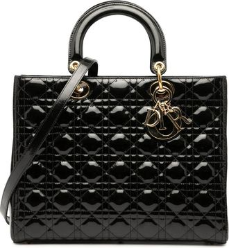 Dior Hobo Bags - Large Patent Cannage Lady Dior - Gr. unisize - in Schwarz - für Damen