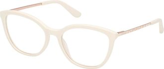 Guess unisex, Accessoires, Blanc, Taille: 55 MM Cat-eye Lunettes de soleil