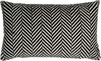 Pad Zella - Kissenhülle, Zierkissen, Kissen - Kunstpelz - Schwarz - 30 x 60 cm - ohne Füllung