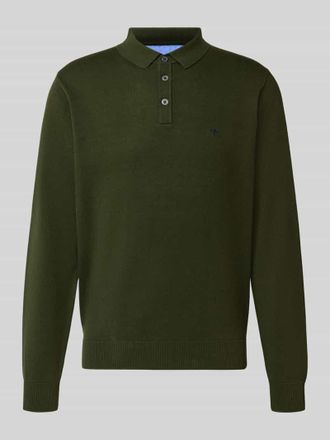 Fynch-Hatton Strickpullover mit Polokragen und Knopfleiste