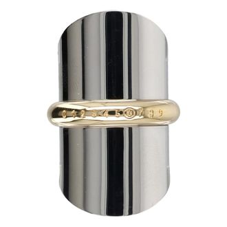 Maison Margiela Bague Bicolore Num&eacute;rique - unisex - Accessoires - Gris - Taille: S