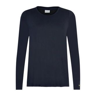 In Front Nina Langarm Navy Top - - Tops - Damen - Blau - M