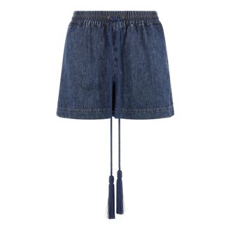 Valentino Garavani Femme, Shorts, Bleu, Taille: 38 FR Denim Chambray Shorts