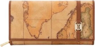 Alviero Martini 1A Classe Femme, Accessoires, Beige, Taille: ONE Size Large Geo Classic Wallet