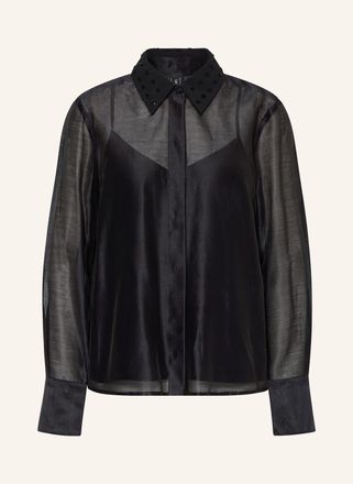 Marc Cain Hemdbluse Mit Schmucksteinen schwarz