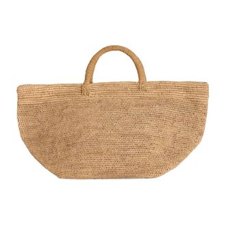 Ibeliv Raffia- und H&auml;keltasche - - Bags - Damen - Beige - ONE SIZE