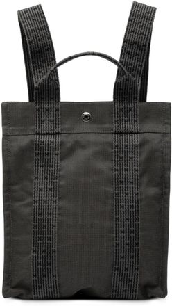 Herm&egrave;s Rucks&auml;cke - Canvas Herline Backpack PM - Gr. unisize - in Grau - f&uuml;r Damen