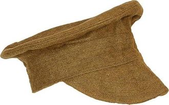 Generic WW1 British Trench Cap Reproduction - 1915 Kaki Laine Soft Peak avec Badge Laiton, kaki, 60