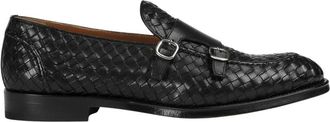 Doucal's Homme, Chaussures, Noir, Taille: 42 EU Mocassin Tiss&eacute; avec Boucle en Cuir
