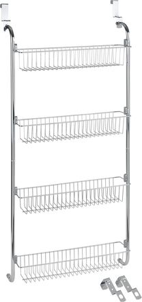 WENKO Türregal mit 4 Körben, Aufbewahrung und Organisation, 109 x 14 x 50 cm