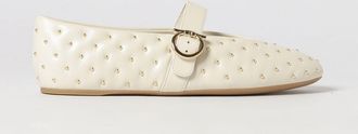 Ferragamo Mary-Jane-Ballerinas aus Nappaleder mit Nieten und Gancini-Schnalle
