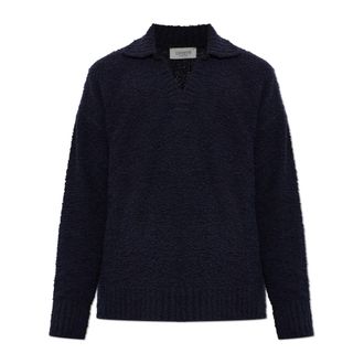 Laneus Woll-Polo mit Kragen - - Knitwear - Herren - Blau - M