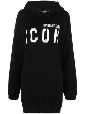 Dsquared2 hoodie à logo imprimé - Noir