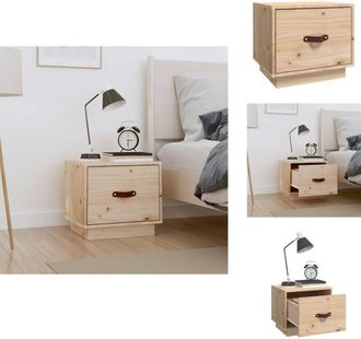 vidaXL Table de chevet 40x34x35 cm Bois de pin solide - Table De Chevet - Meuble De Chambre - Table Nuit - Bois Massif - Pin
