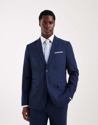 Selected Slim-Fit-Blazer in dunklem Navy-Blau