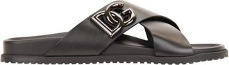 Dolce & Gabbana Homme, Chaussures, Noir, Taille: 42 1/2 EU Tongs