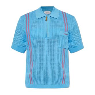 Versace Pocket Polo Shirt - - Knitwear - Herren - Blau - M