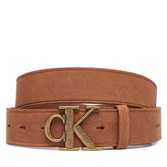 Calvin Klein G&uuml;rtel Calvin Klein Ck Buckle Suede 35Mm Fixed LV04D7126G Braun