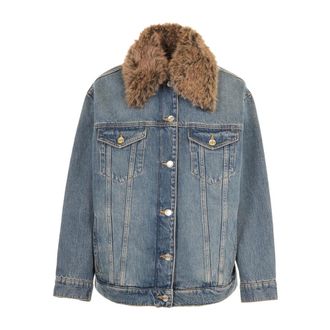Liu Jo Femme, Vestes, Bleu, Taille: 36 FR Veste en jean